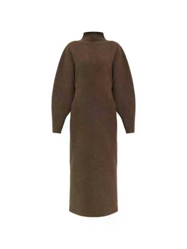 Max Mara Wool And Cashmere Jersey Dress Mud