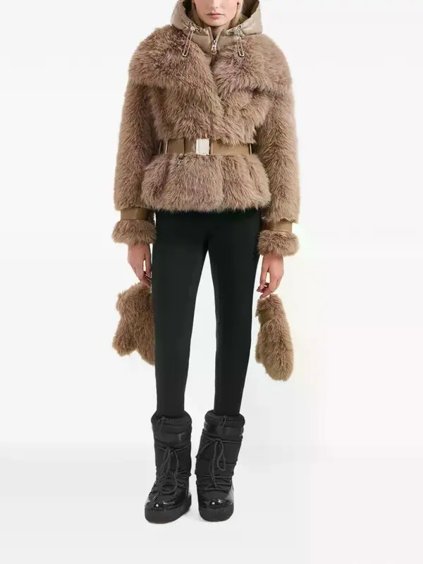 Rudsak Chloe Belted Faux-fur Jacket - Neutrals