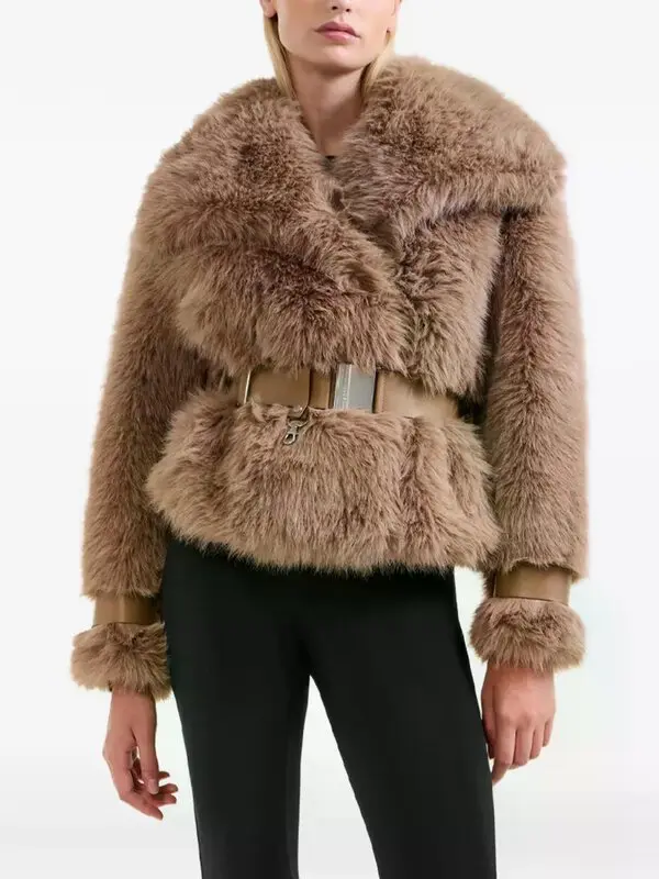 Rudsak Chloe Belted Faux-fur Jacket - Neutrals