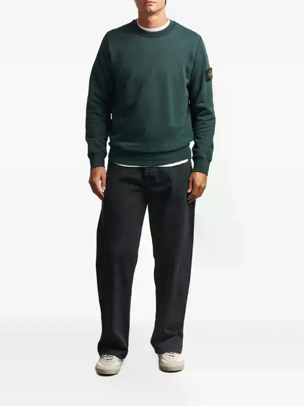 Stone Island Logo-patch Raglan-sleeve Sweatshirt