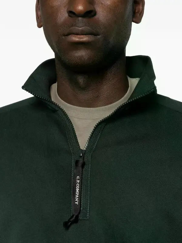 C.P. COMPANY Quarter-zip Lens-detail Sweatshirt