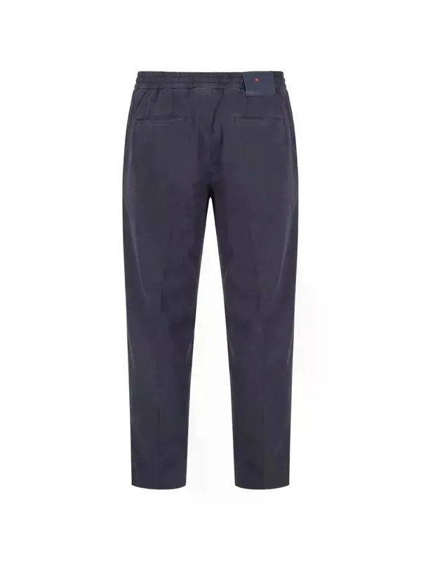 Kiton Pleated Drawstring Trousers - Blue