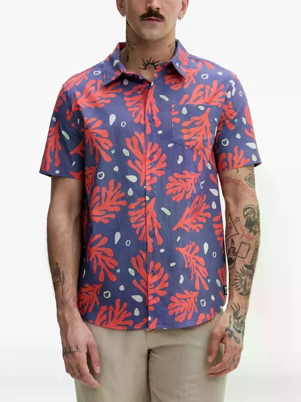 Hurley Coral-print Short-sleeve Shirt