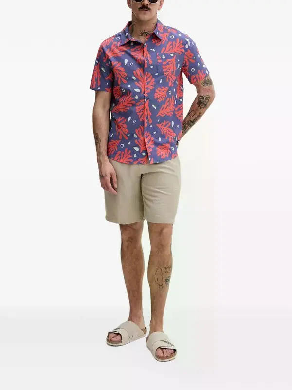 Hurley Coral-print Short-sleeve Shirt