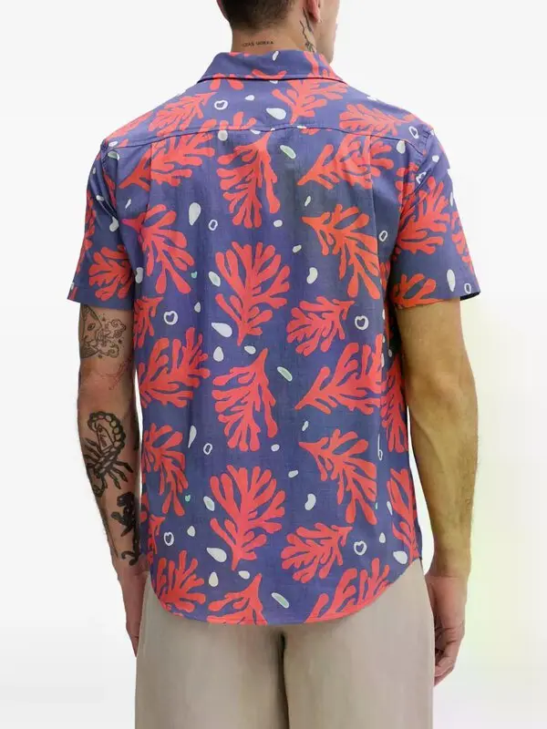 Hurley Coral-print Short-sleeve Shirt