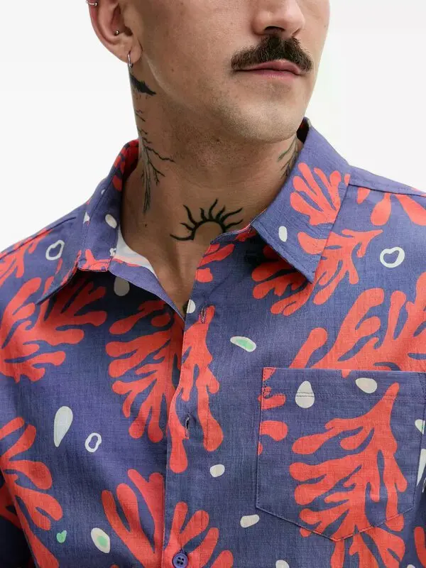 Hurley Coral-print Short-sleeve Shirt