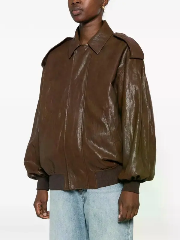 NINA 14.7 Oversized Epaulette Bomber Jacket