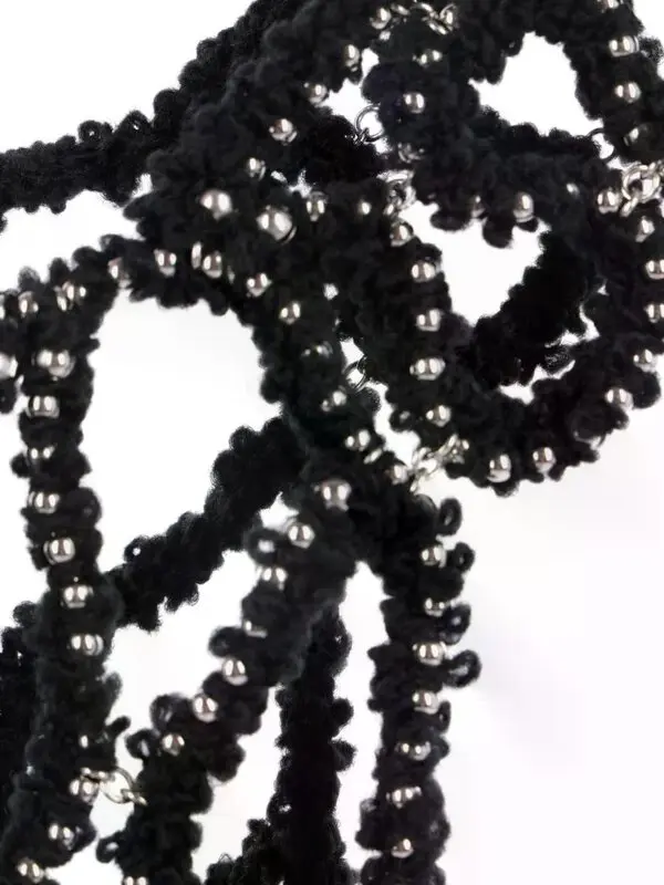 Noir Kei Ninomiya Bead-embellished Crochet Top