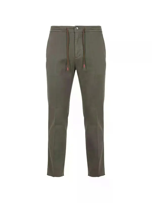 Kiton Drawstring Raw-cut Trousers