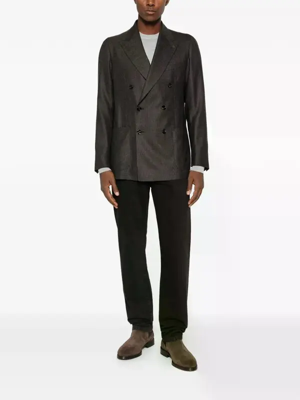 Tagliatore Double-breasted Micro-patterned Jacket