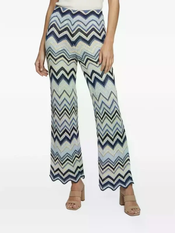 Maje Chevron Knit Trousers