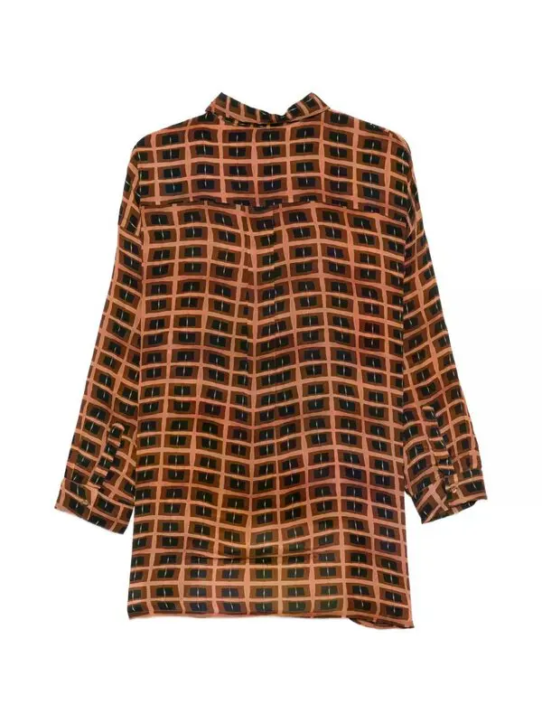 RAGA Geometric-print Long-sleeve Shirt