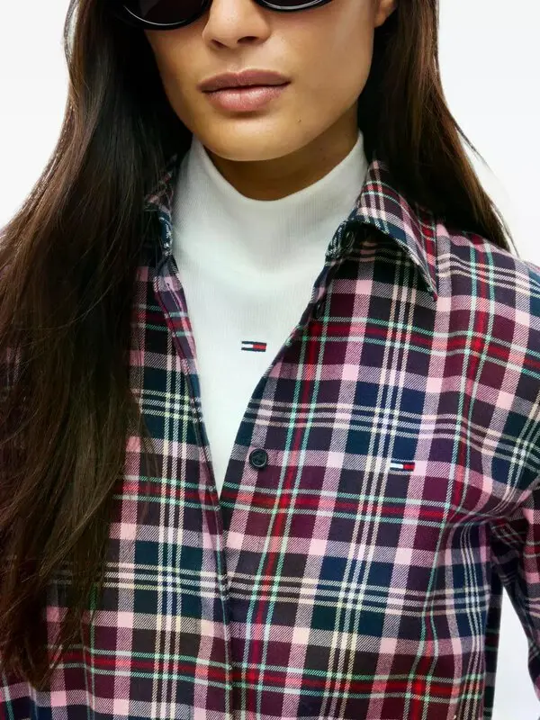 Tommy Hilfiger Check-print Pleated Mini Dress