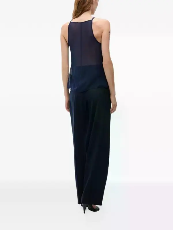 Pinko Fluid Top With Feather Detailing - Blue