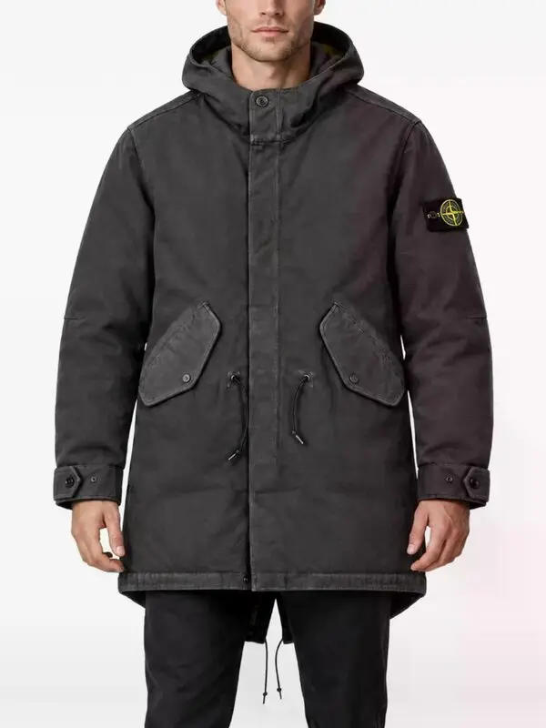 Stone Island Logo-patch Hooded Parka
