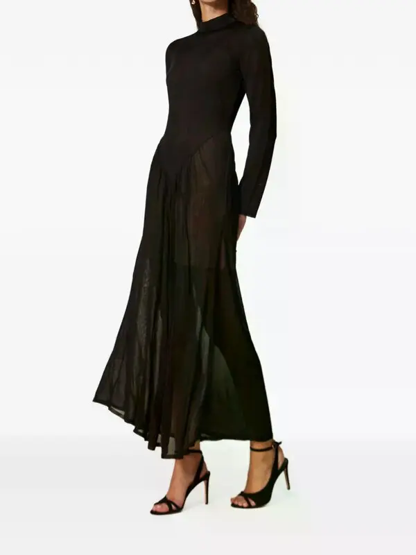 TWINSET Long Knit Dress With Gathering