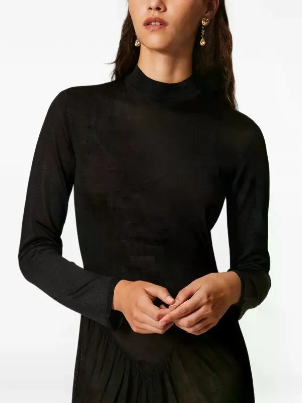 TWINSET Long Knit Dress With Gathering