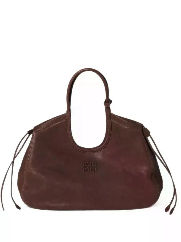 Miu Miu Nappa Pilot Logo-embossed Tote Bag