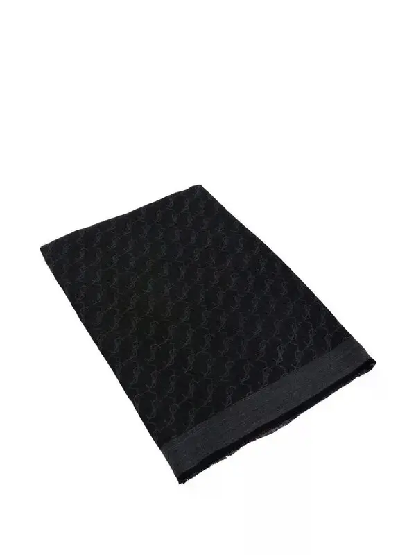 SAINT LAURENT Cassandre Scarf In Cashmere And Silk Jacquard