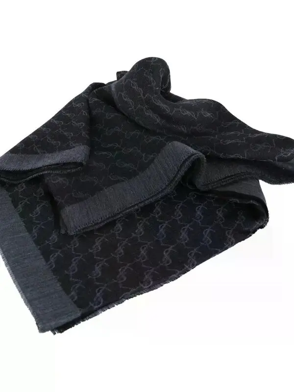 SAINT LAURENT Cassandre Scarf In Cashmere And Silk Jacquard