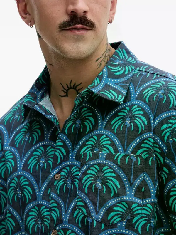Hurley Palm-print Short-sleeve Shirt