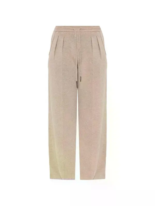 Max Mara Wool And Cashmere Trousers Beige