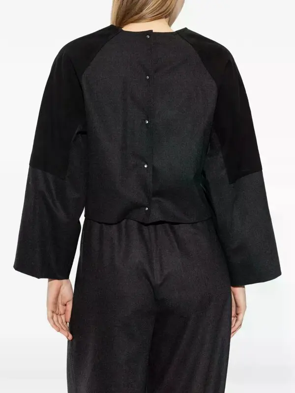Max Mara Wool Flannel Blouse Dark - Grey