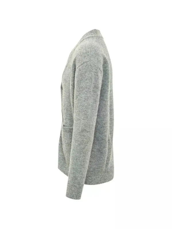 A PAPER KID Mélange-effect Button-up Cardigan