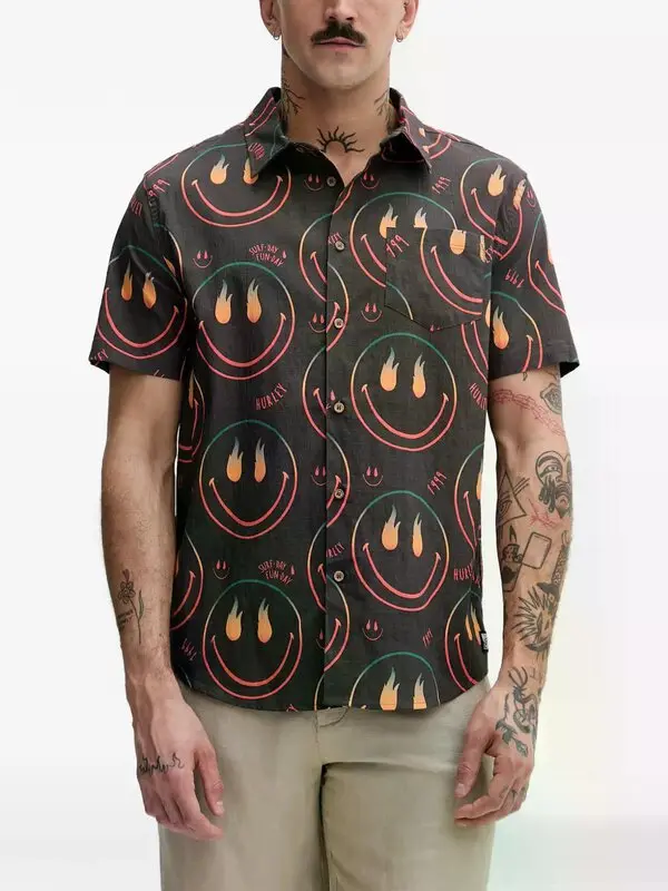 HURLEY Smiley-print Short-sleeve Shirt