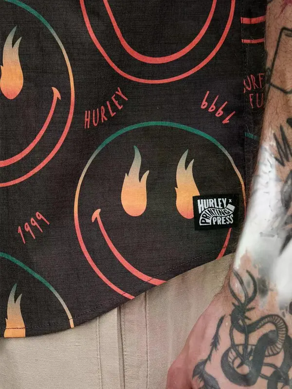HURLEY Smiley-print Short-sleeve Shirt
