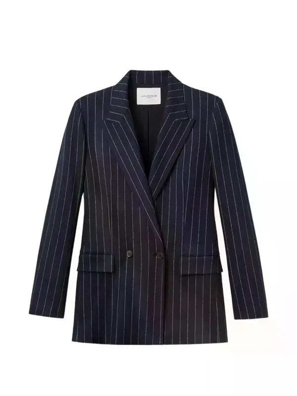 LAFAYETTE 148 Pinstripe Double-breasted Blazer