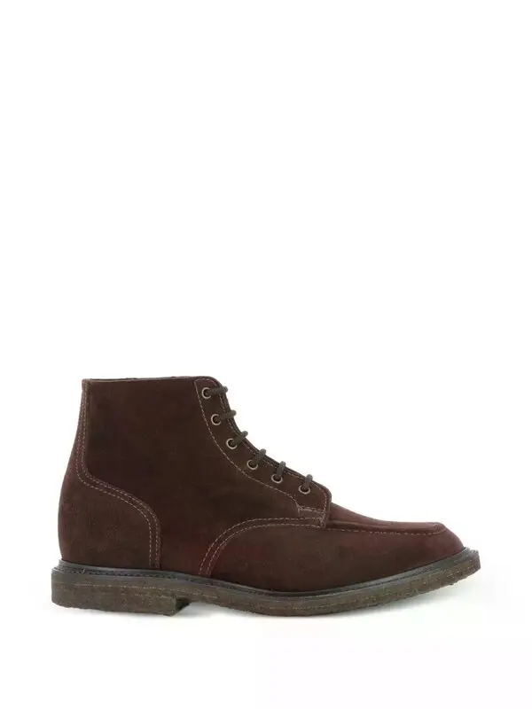 SANDERS Lace-up Suede Boots - Brown