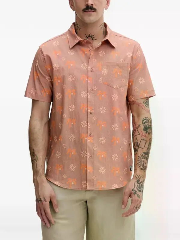 HURLEY Palm-print Short-sleeve Shirt