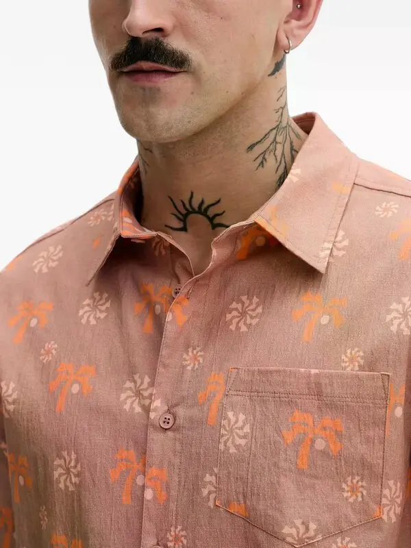 HURLEY Palm-print Short-sleeve Shirt
