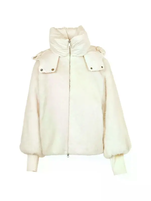 Add Faux-fur Hooded Jacket
