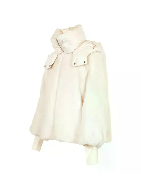 Add Faux-fur Hooded Jacket