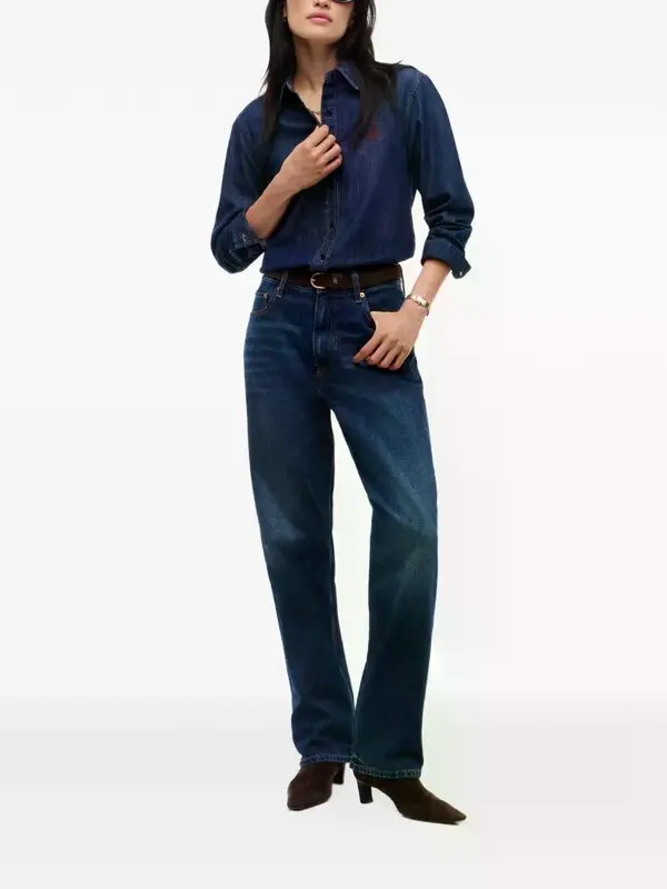 Tommy Hilfiger Sarah Logo-embroidered Straight-leg Jeans