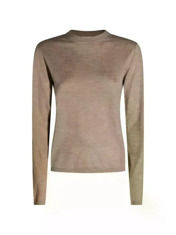 Max Mara Crew-neck Fine-knit T-shirt - Brown