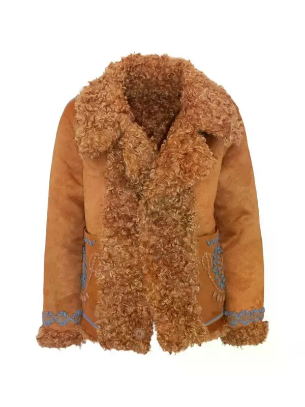 Pho Firenze Reversible Embroidered Coat - Brown