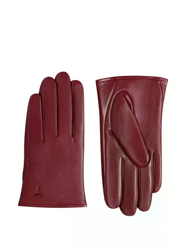 Manière De Voir Azel Faux-leather Wine Short Gloves - Red