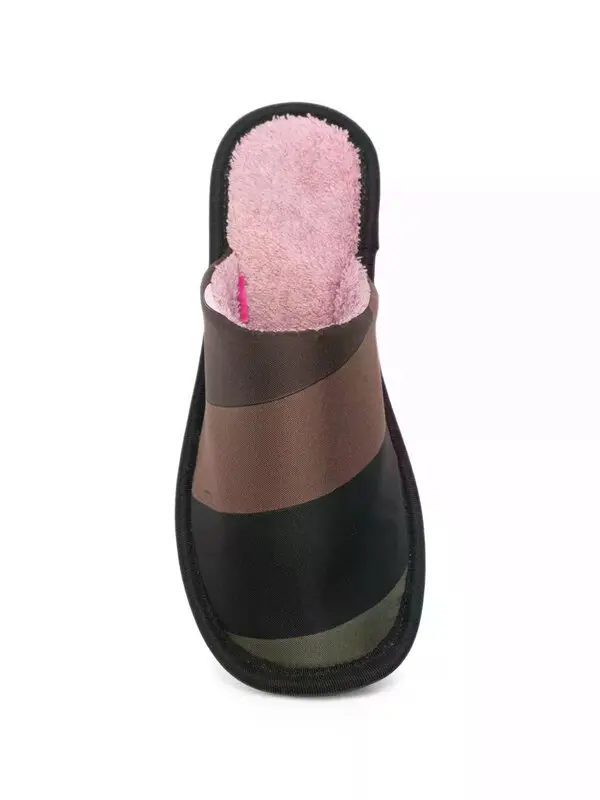 Emilio Pucci Striped Silk Slippers