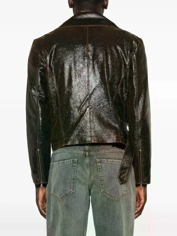 SANDERLAK Flap-pocket Leather Jacket