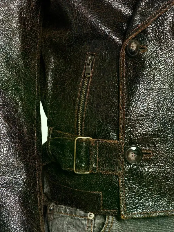 SANDERLAK Flap-pocket Leather Jacket
