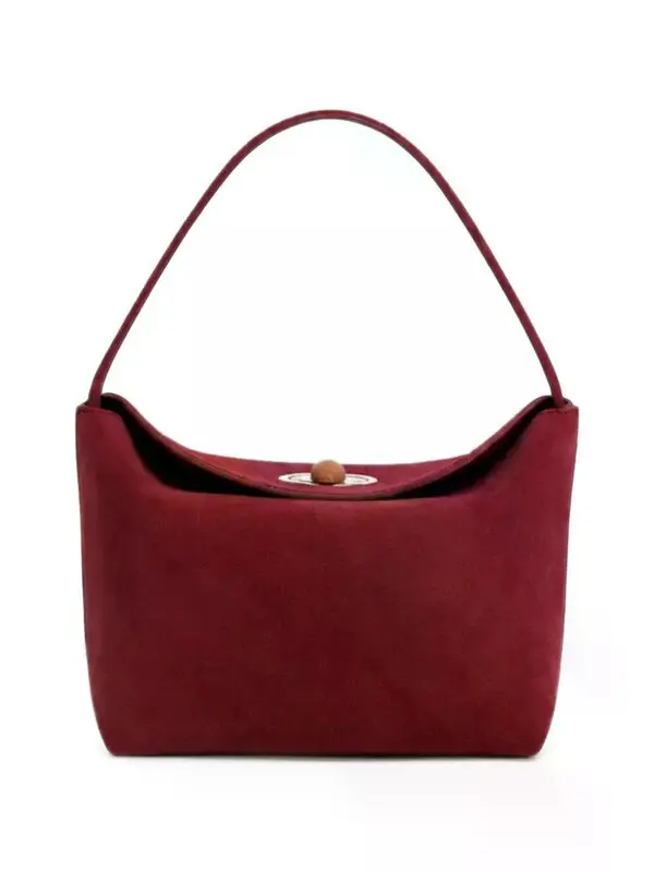 Christopher Esber Mini Turnlock Suede Shoulder Bag