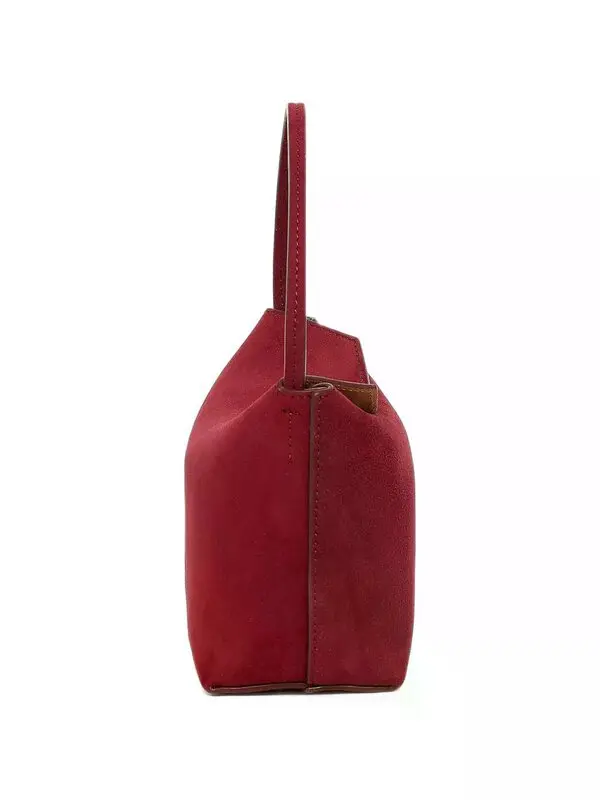 Christopher Esber Mini Turnlock Suede Shoulder Bag