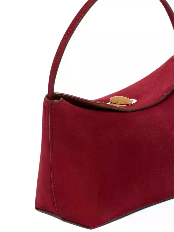 Christopher Esber Mini Turnlock Suede Shoulder Bag
