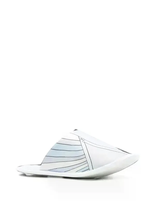 Emilio Pucci Marmo-print Silk Slippers