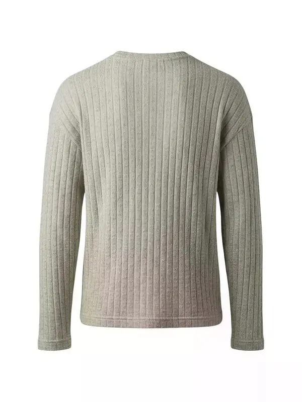MOOD Ribbed-knit Long-sleeve Sweater
