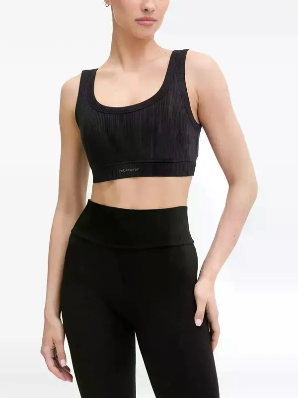 Icebreaker Lotus Ribbed-knit Sports Bra