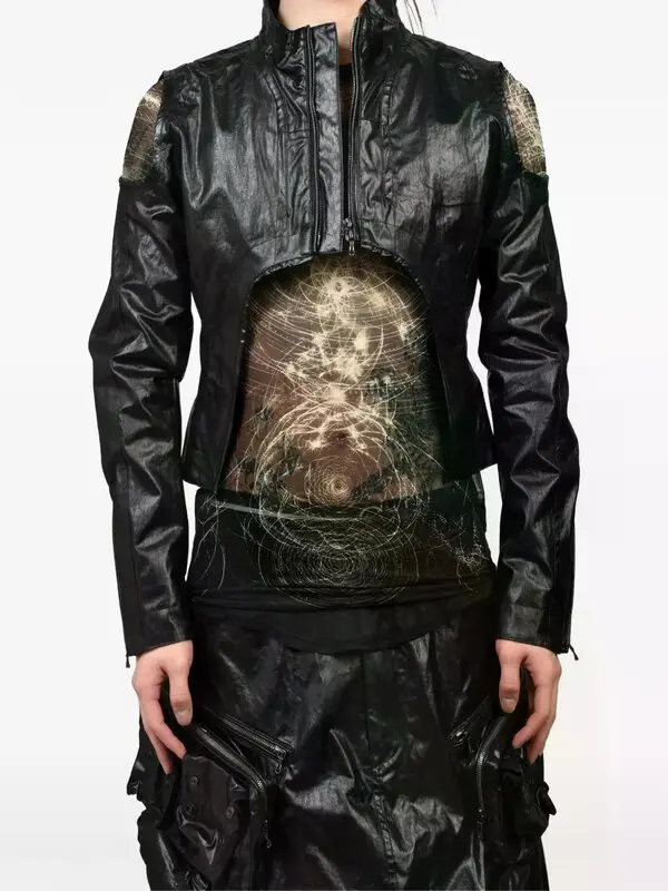 JULIUS Laminated Stand-collar Jacket